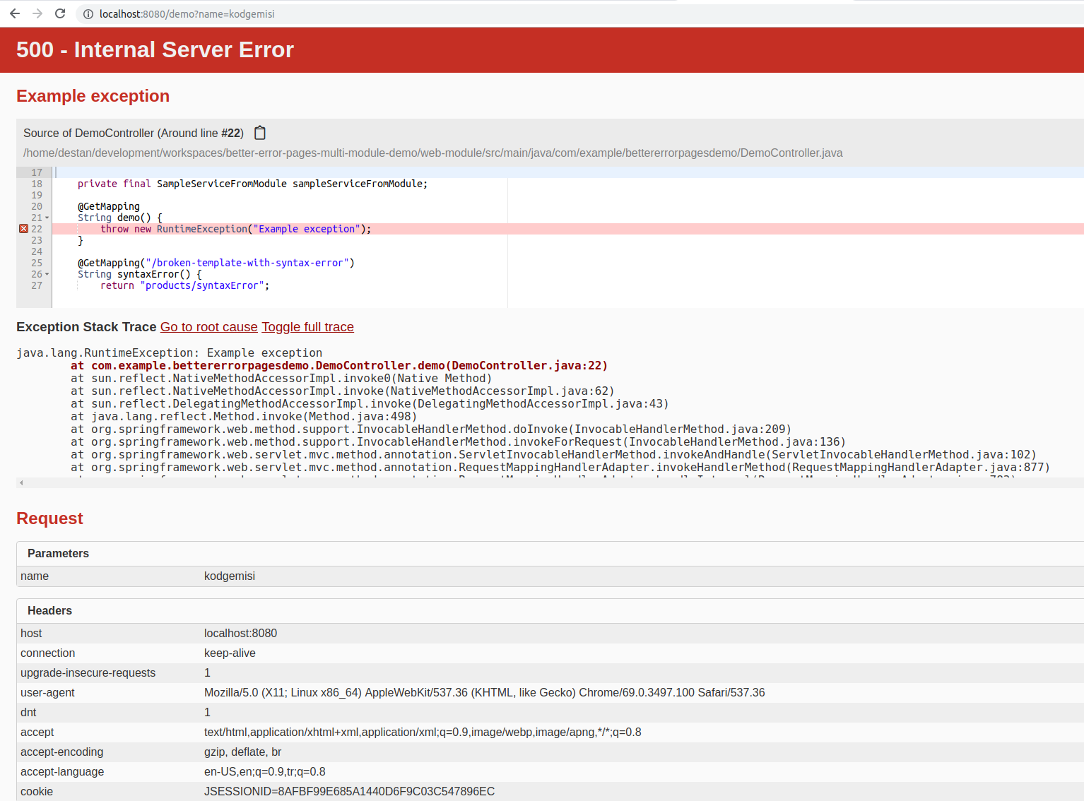 Better Error Pages Better Error Pages